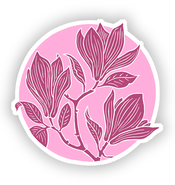 Magnolia Vinyl Sticker - Coxswain Press